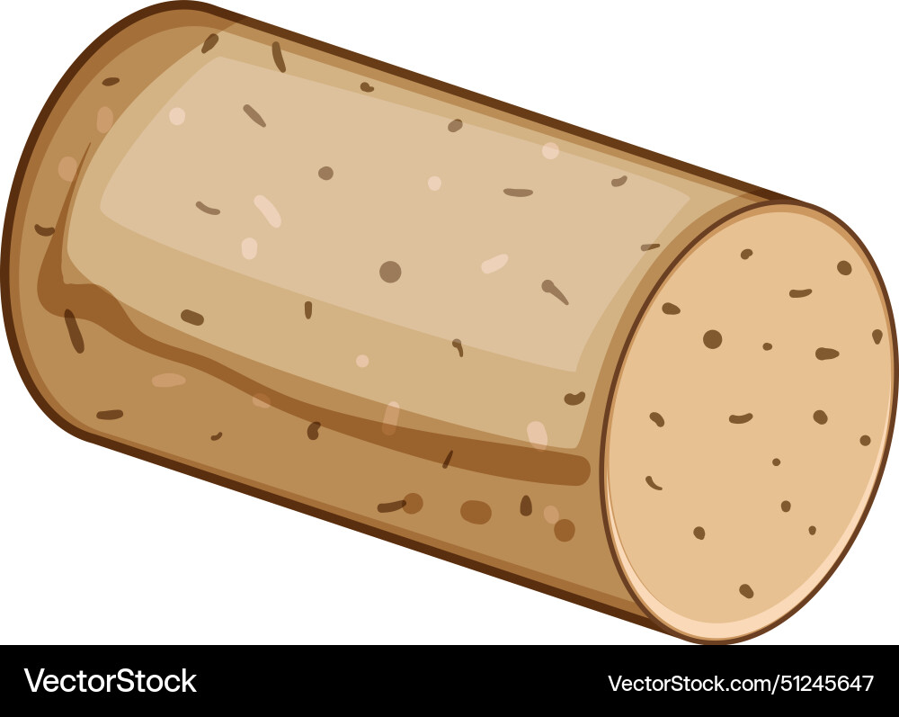 Glass wine cork bottle cartoon Royalty Free Vector Image
