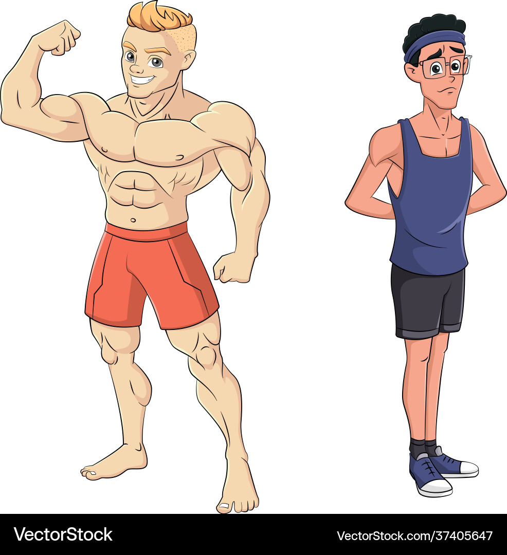 Men-strong and weak Royalty Free Vector Image - VectorStock