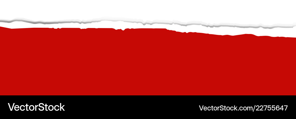 Red ripped paper white background Royalty Free Vector Image