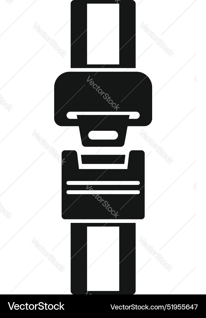 Safety belt buckle fastened protecting passenger Vector Image