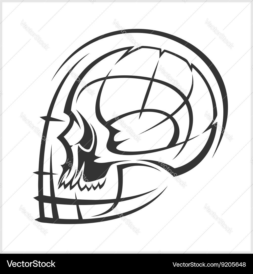 Alien skull virus computer demon phantom Vector Image