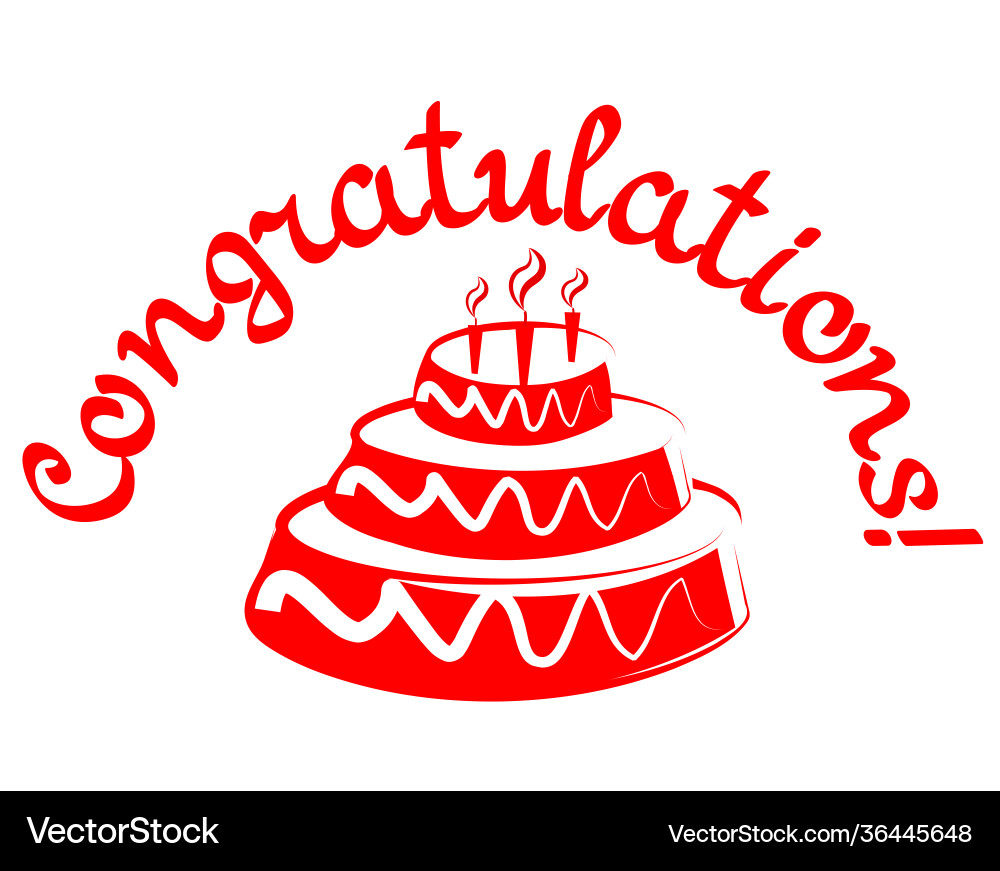 Congratulations calligraphy Royalty Free Vector Image