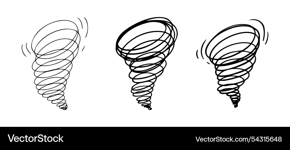 Scribble hurricane hand drawn doodle icon sketch Vector Image