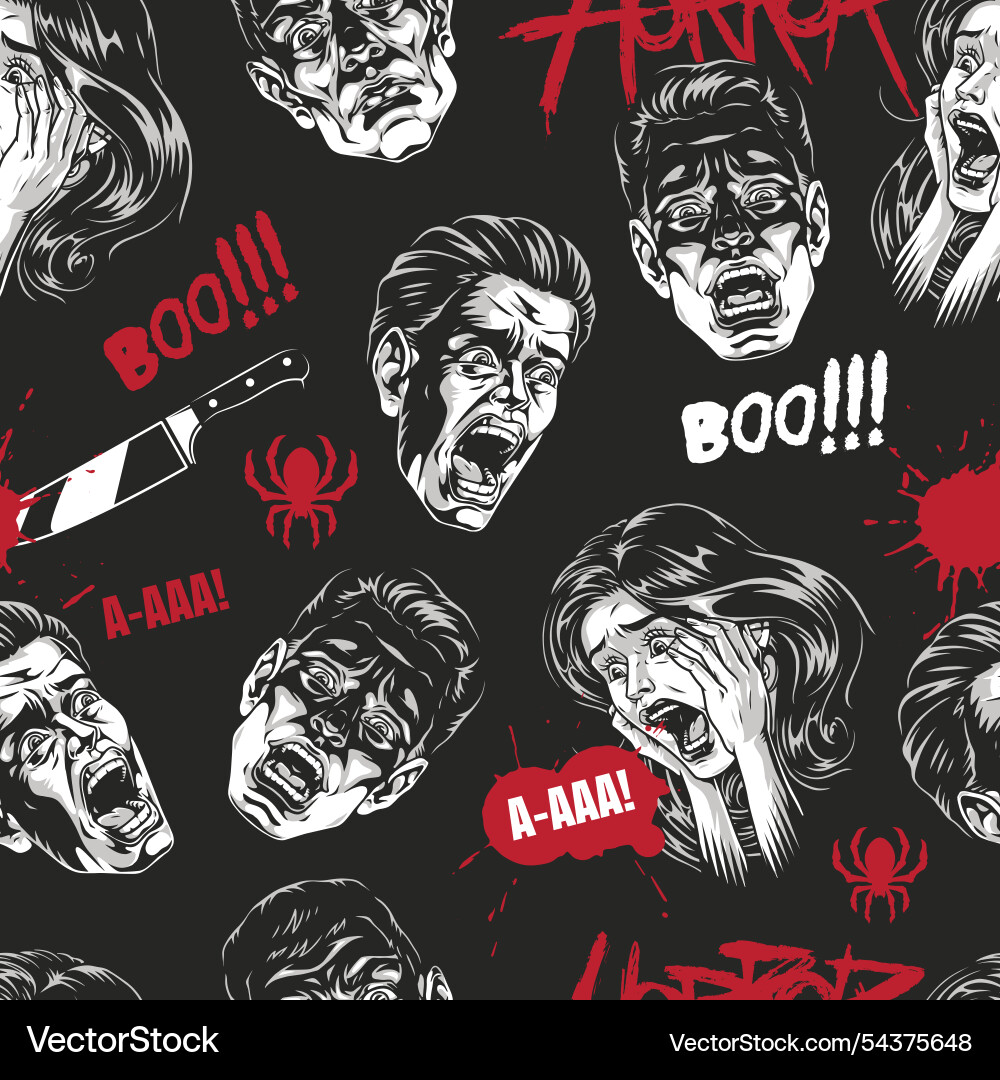 Spooky comic art with vivid characters Royalty Free Vector