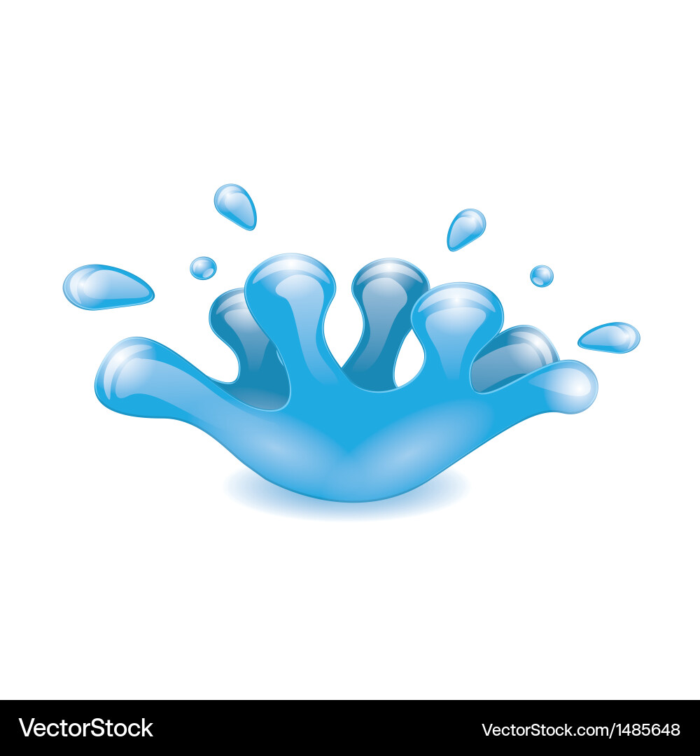 Water splash Royalty Free Vector Image - VectorStock