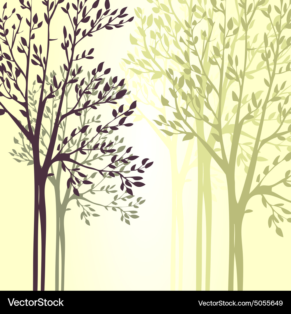 Background with spring trees Royalty Free Vector Image