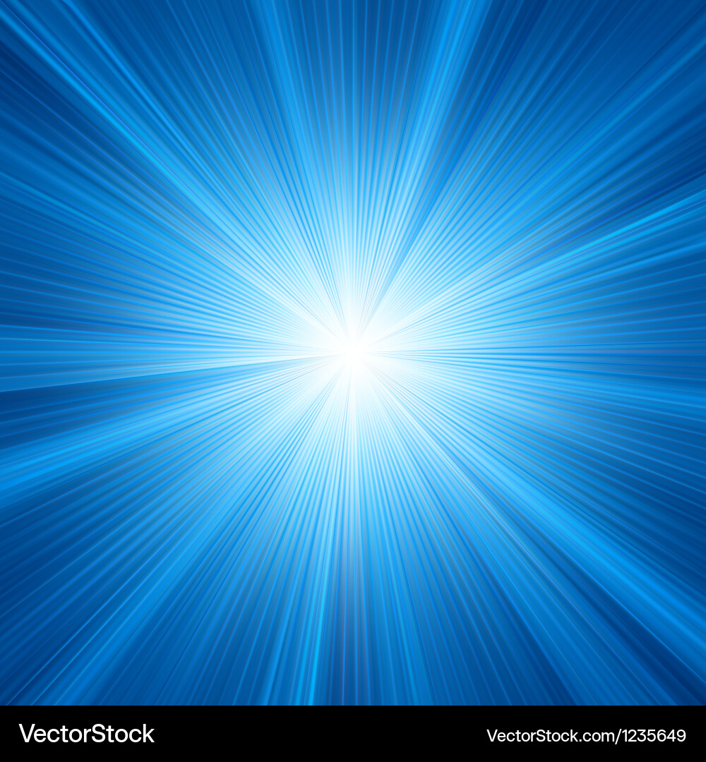 Blue star burst background Royalty Free Vector Image