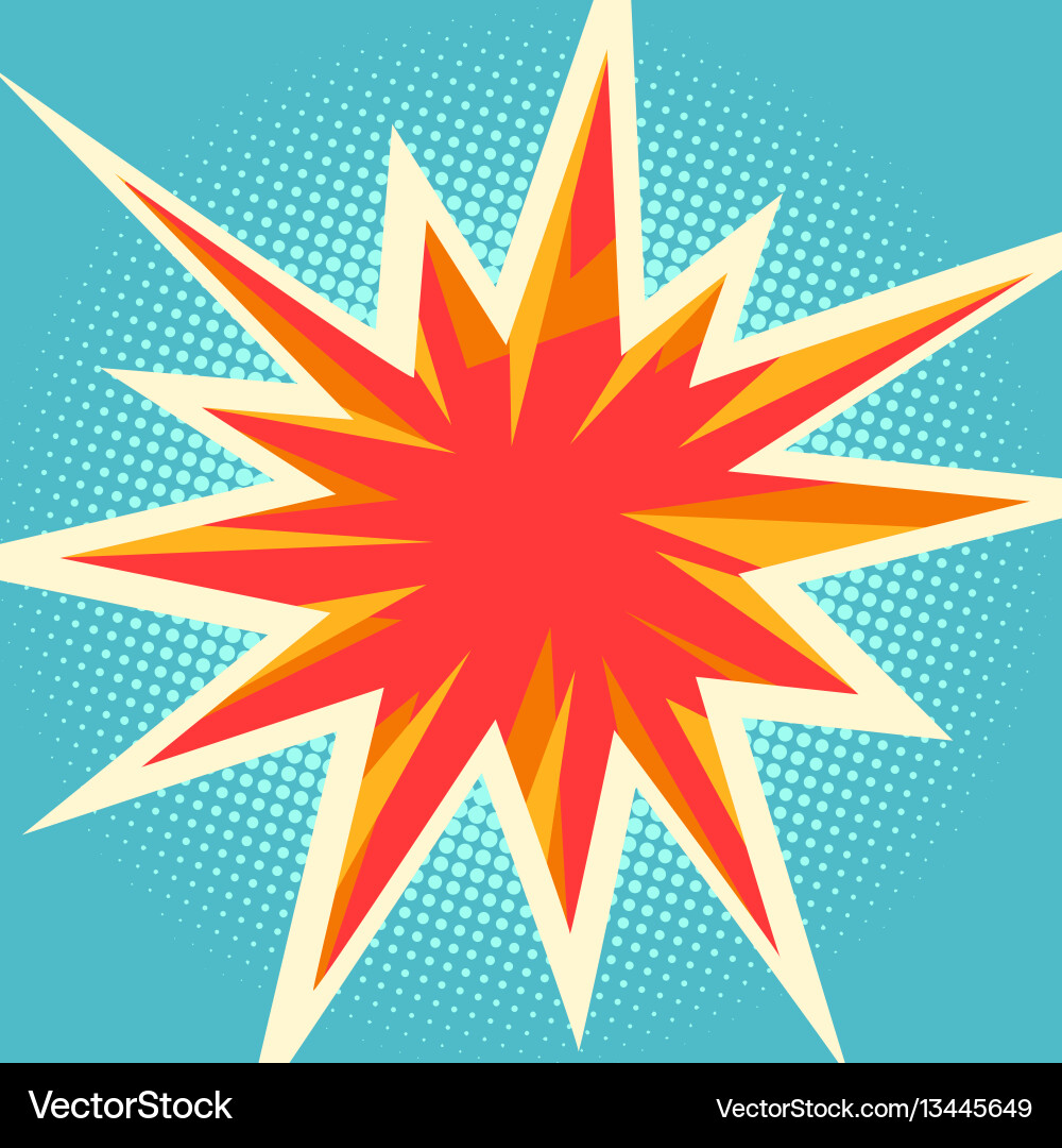 Comic flash in the form of multipath stars Vector Image