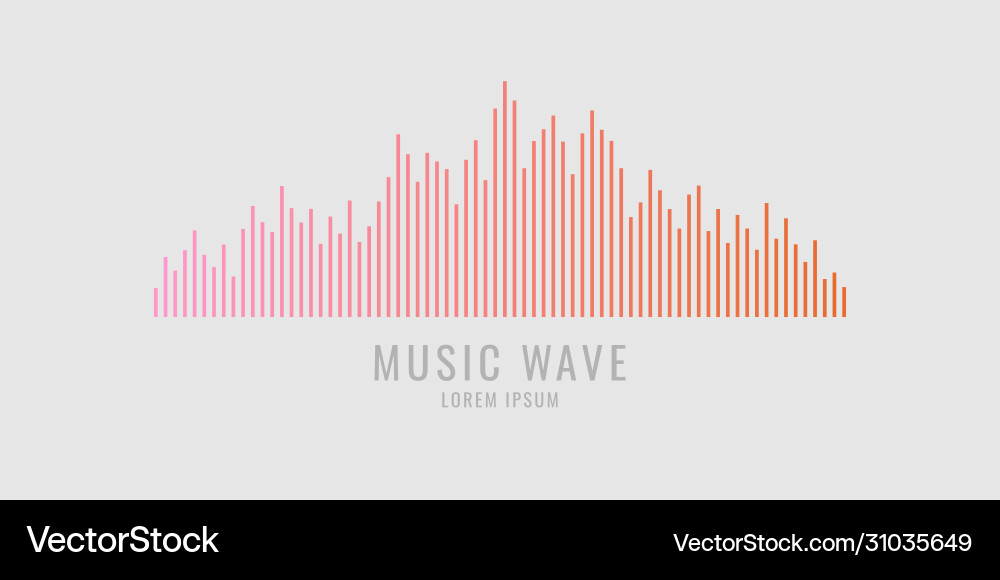 Music wave in form Royalty Free Vector Image - VectorStock