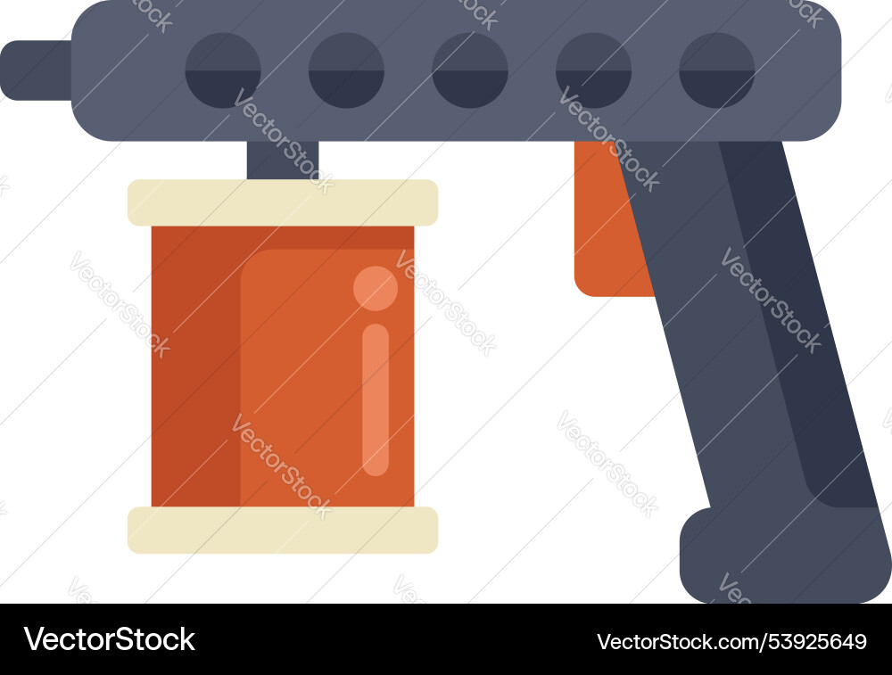 Professional powder coating gun applying paint Vector Image