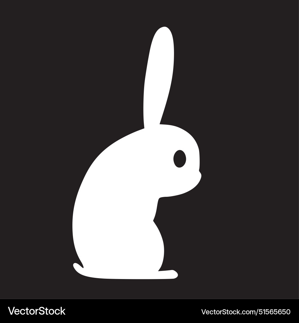 Bunny - minimalist and simple silhouette Vector Image