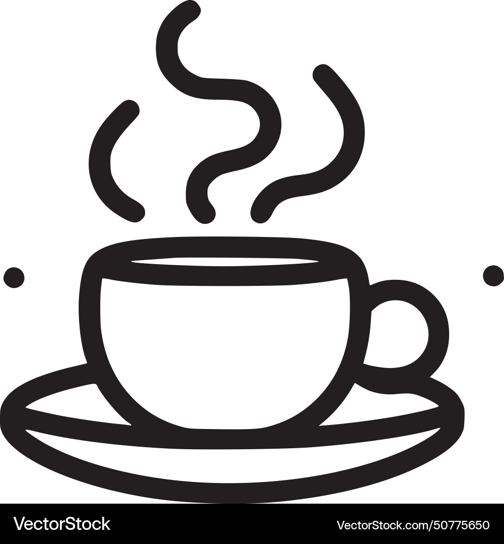 Coffee - black and white isolated icon Royalty Free Vector