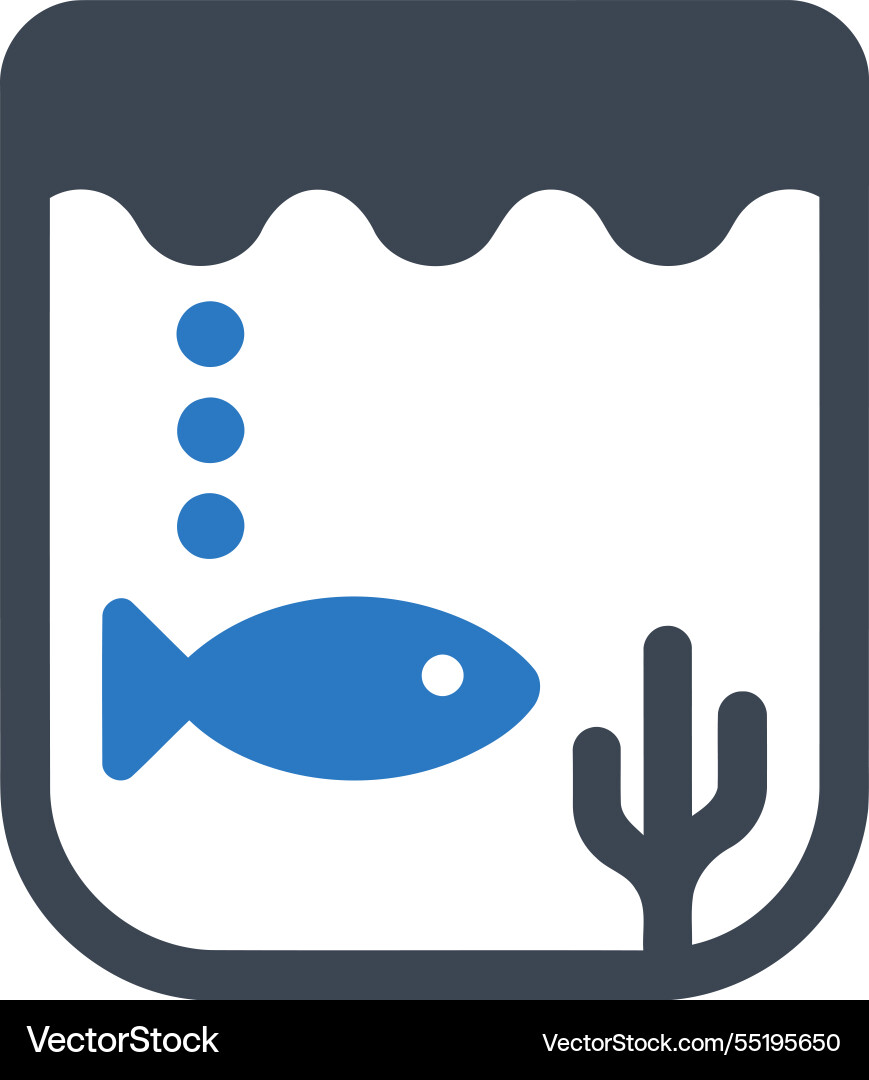 Fish tank icon Royalty Free Vector Image - VectorStock