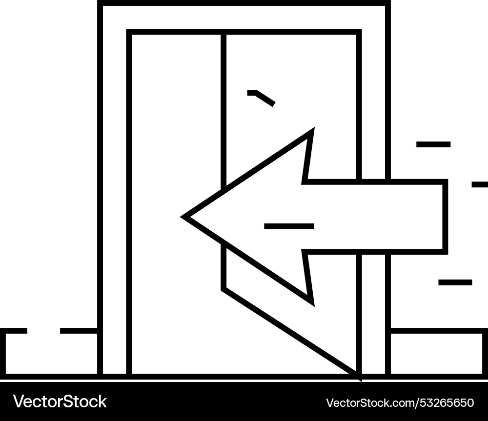 Indoor use only product label caution line icon Vector Image