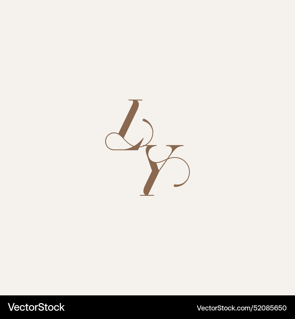 Initial monogram logo wedding concept design Vector Image