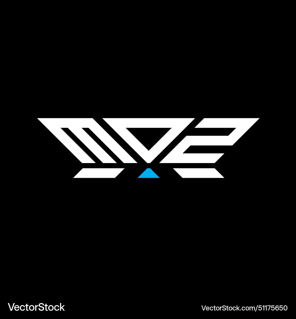 Moz letter logo design simple and modern Vector Image