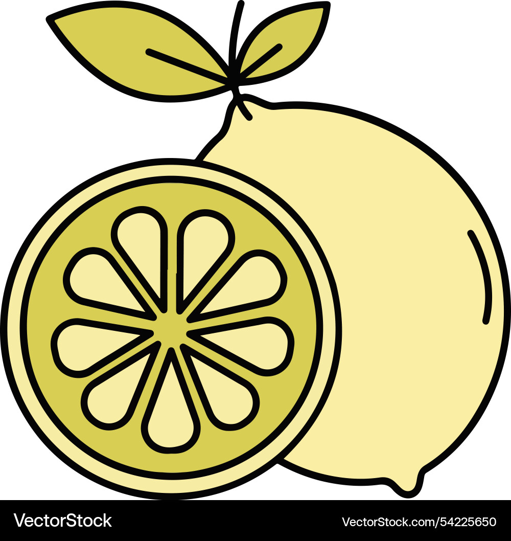 Quite fresh lemon artwork Royalty Free Vector Image