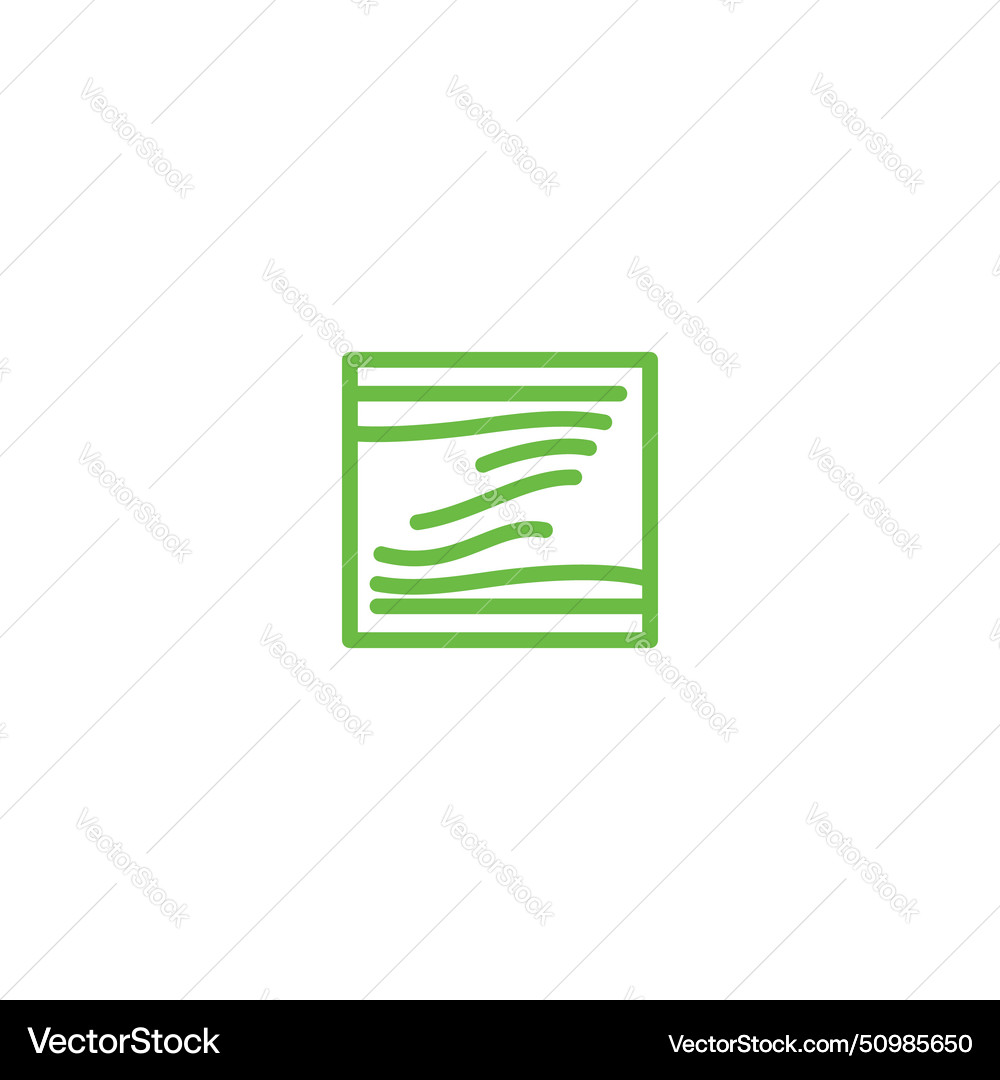 Rectangular logo icon Royalty Free Vector Image