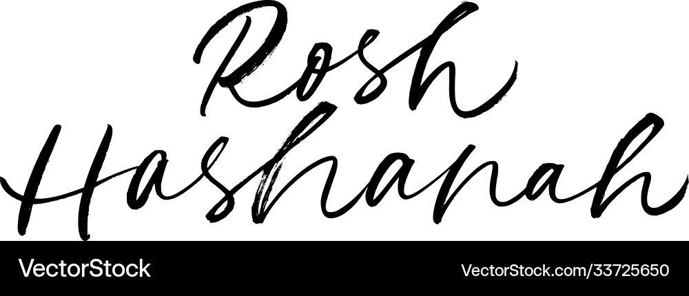 Rosh hashanah handwritten modern lettering Vector Image