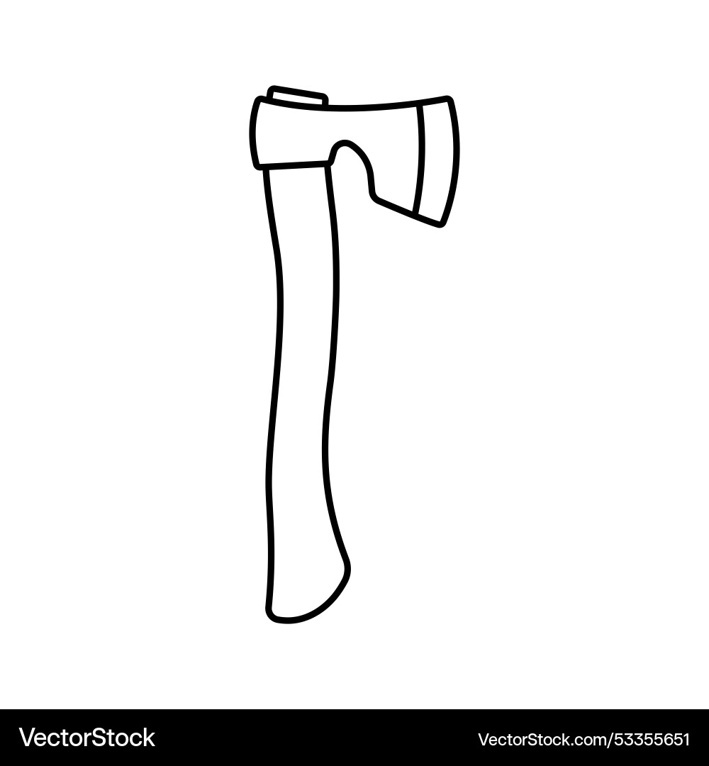 Axe line icon editable stroke object Royalty Free Vector