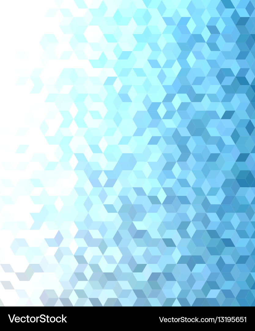 Blue Geometric Cube Pattern Royalty Free Vector Image