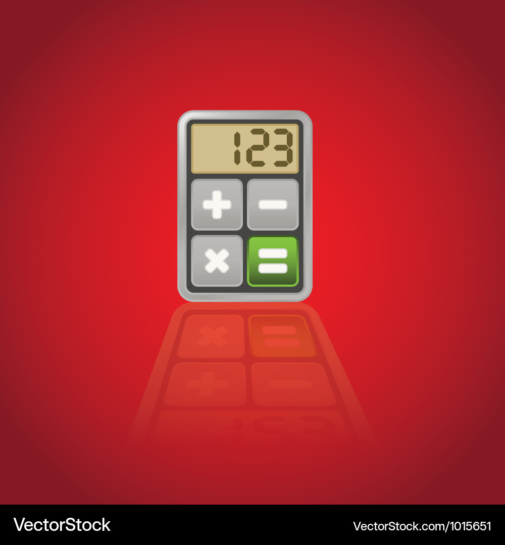 Calculator application icon Royalty Free Vector Image