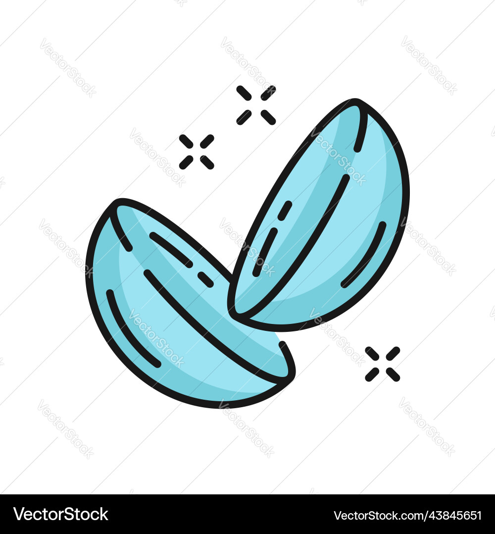 Contact lens icon eye ophthalmology optometry Vector Image