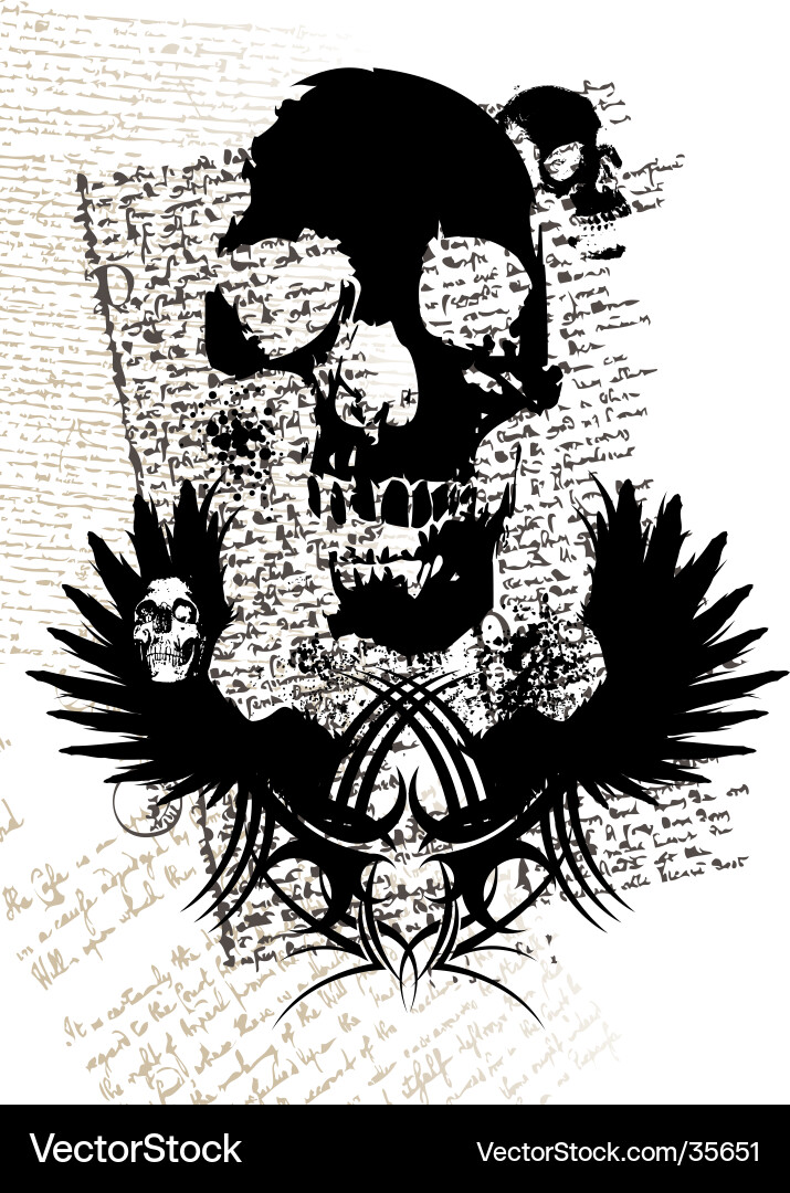 Gothic skull Royalty Free Vector Image - VectorStock
