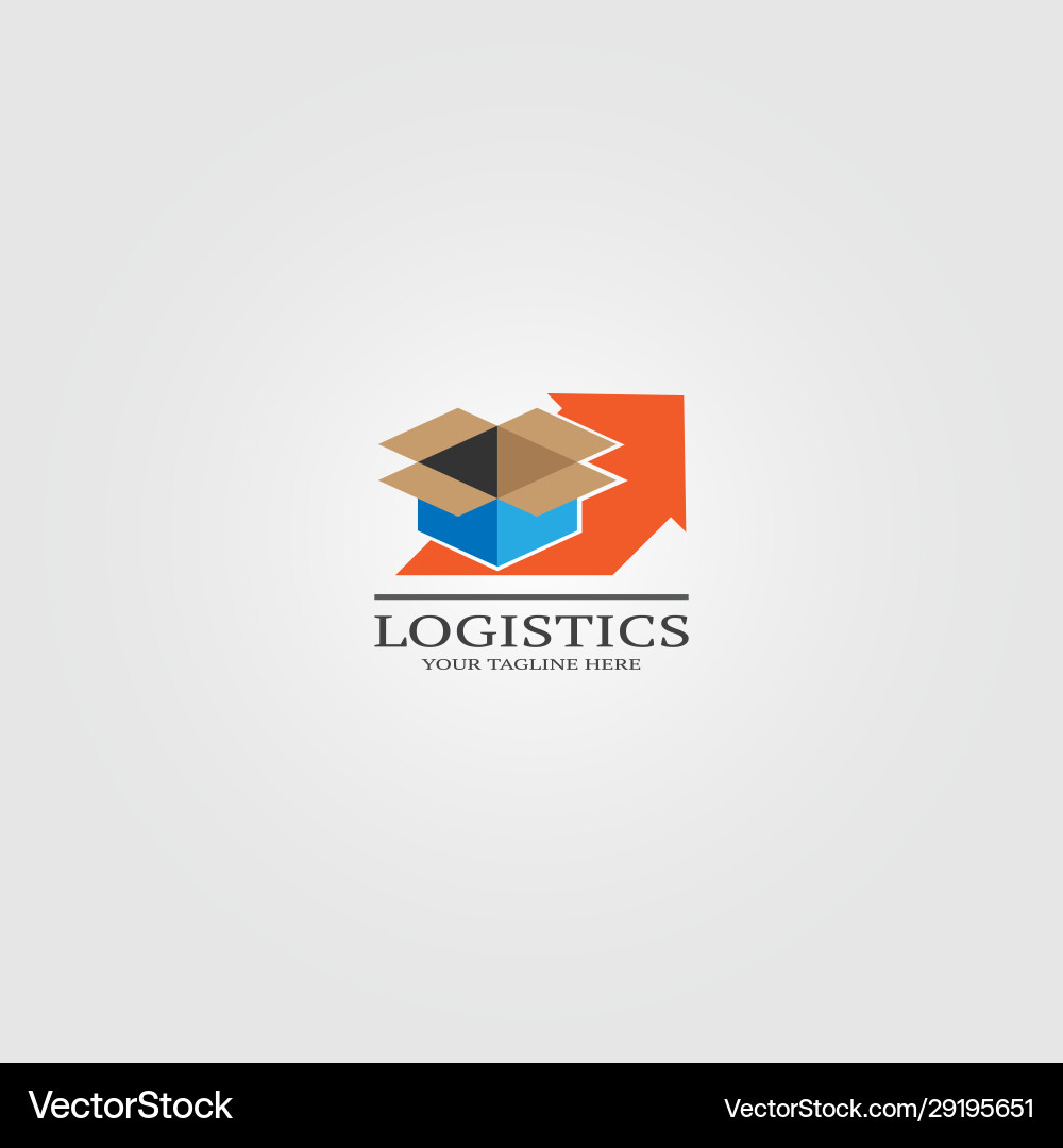 Logistic logo template for business Royalty Free Vector