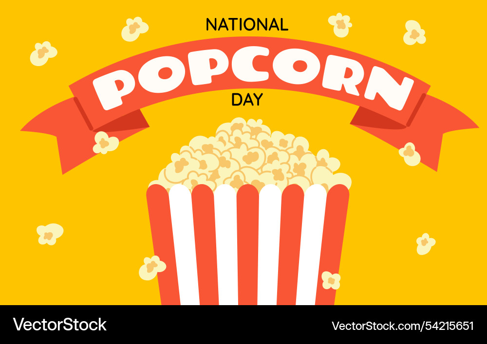 National popcorn day banner design template Vector Image