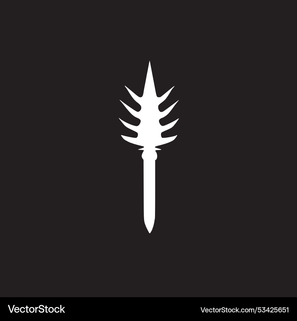 Sword - minimalist and flat logo Royalty Free Vector Image