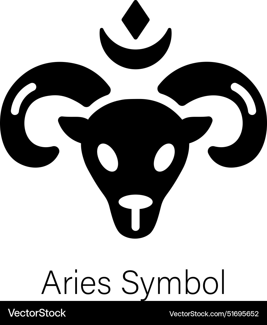 Aries symbol Royalty Free Vector Image - VectorStock