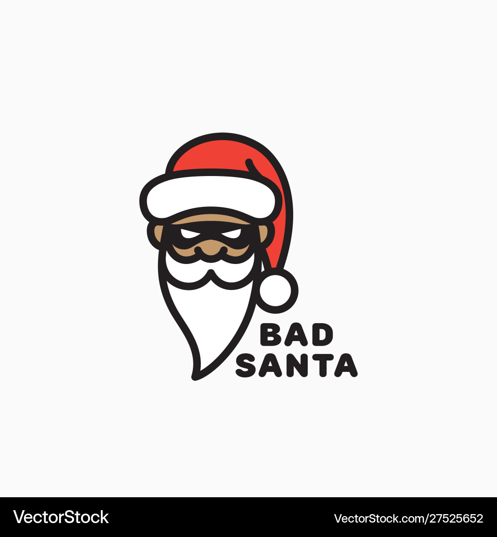 Bad santa logo Royalty Free Vector Image - VectorStock