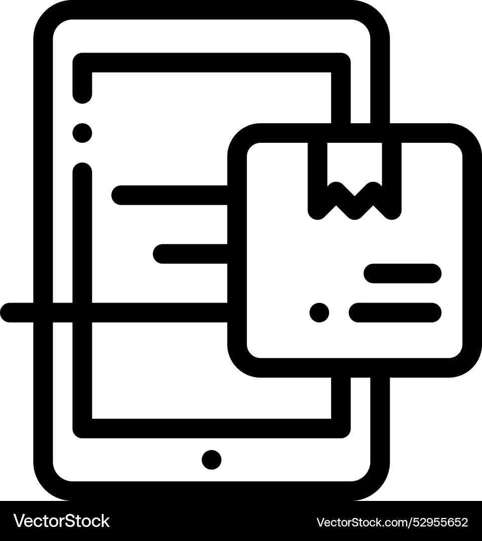 Delivery icon thin linear style design isolated Vector Image