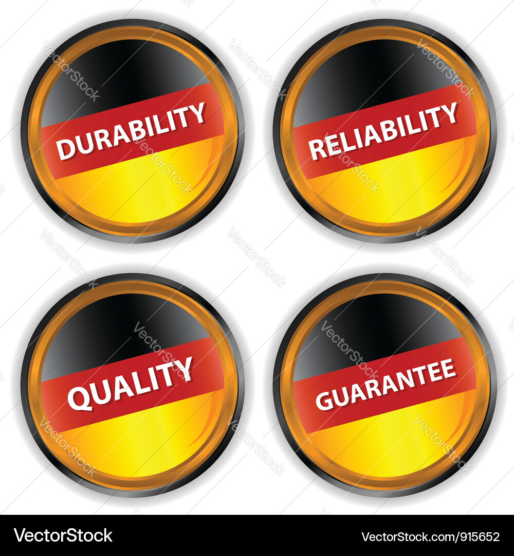 Four german labels Royalty Free Vector Image - VectorStock