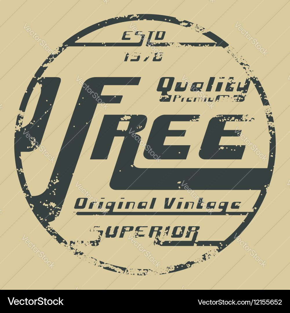 Free vintage stamp Royalty Free Vector Image - VectorStock