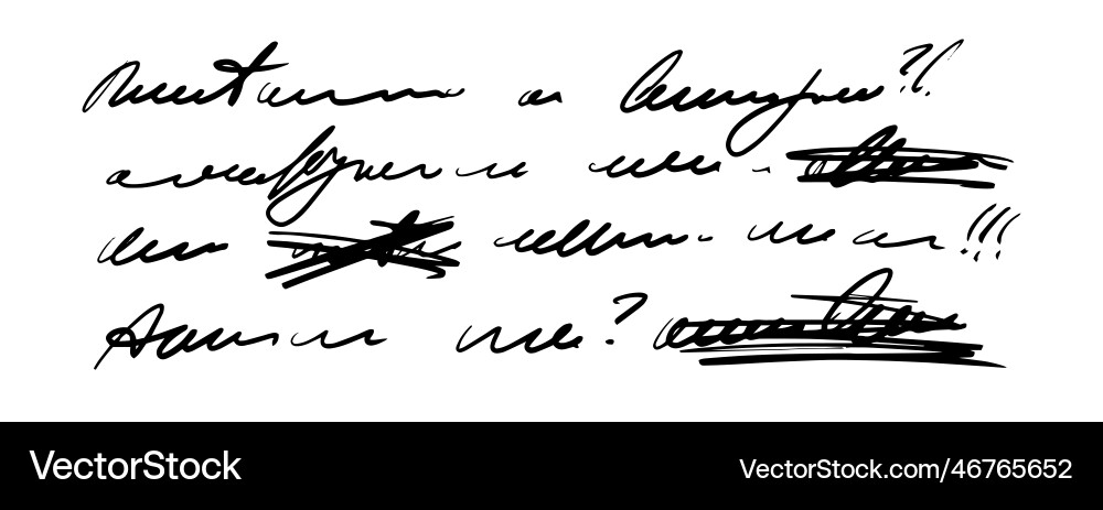 Handwritten Draft - Verse Scrawl Royalty Free Vector Image