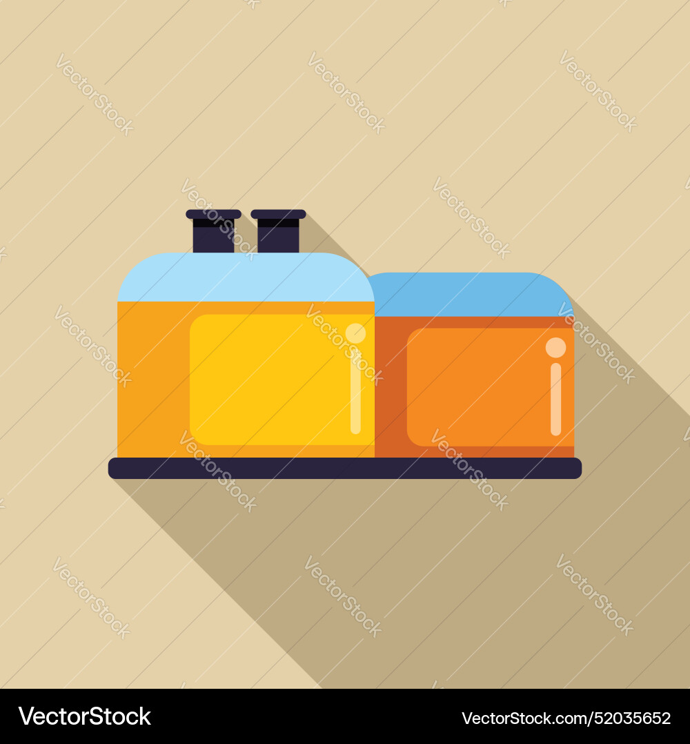 Industrial building with tanks containing chemical