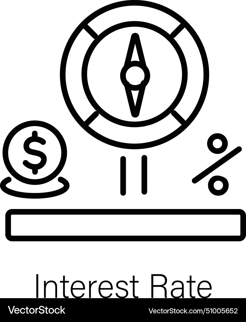 Interest rate Royalty Free Vector Image - VectorStock