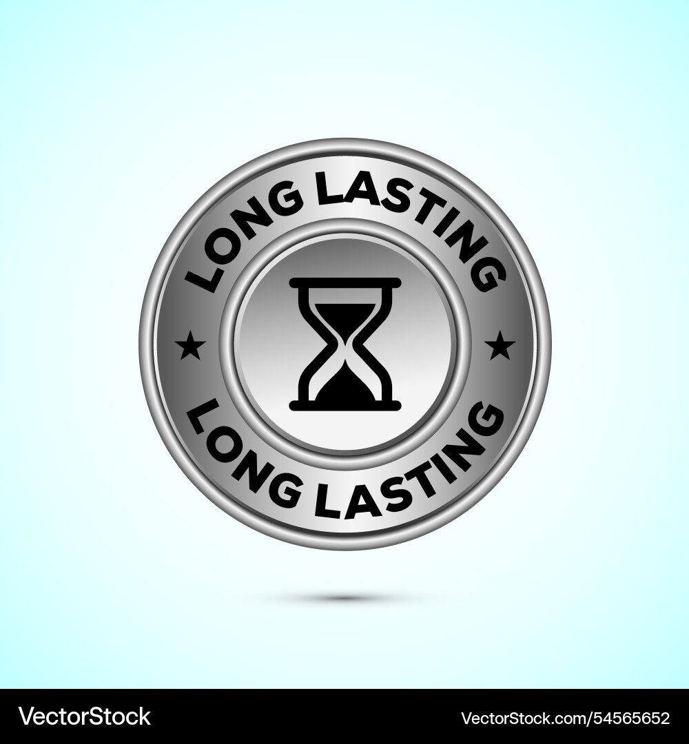 Long lasting icon design durability Royalty Free Vector