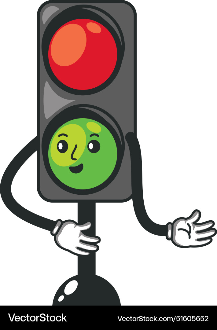 Pedestrian traffic light go Royalty Free Vector Image