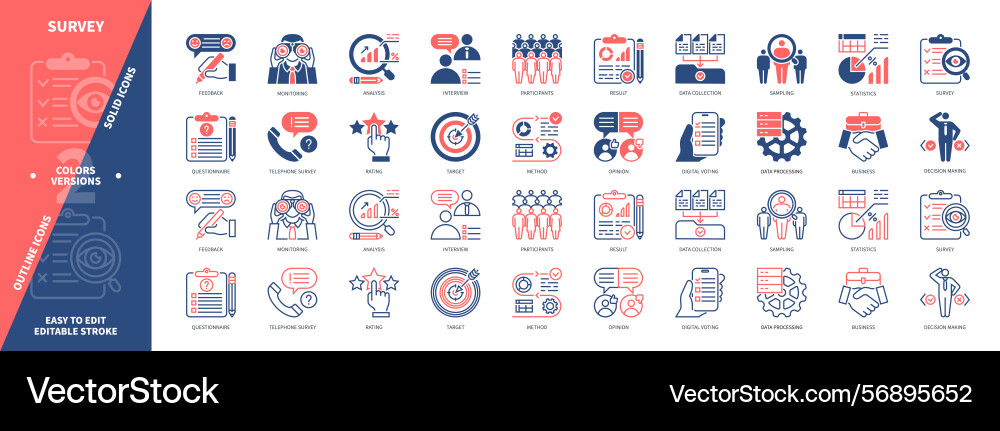 Data Collection Survey Vector Images (over 860)