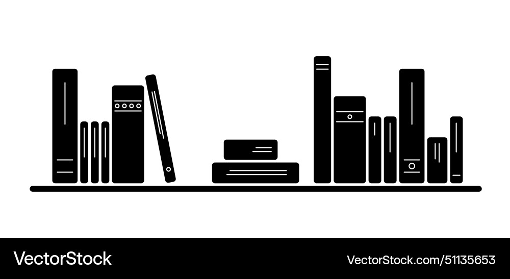 Books pile stickman reading a book student Vector Image