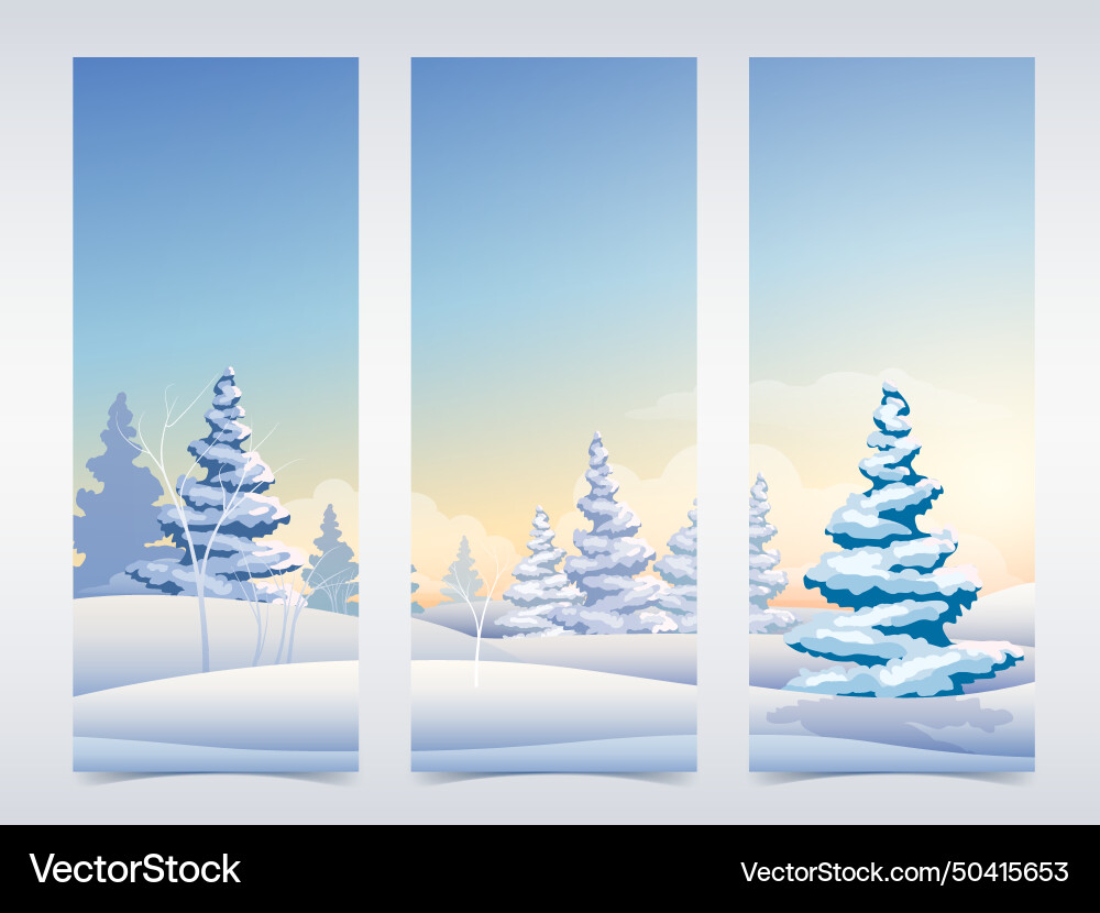 Christmas vertical banners Royalty Free Vector Image