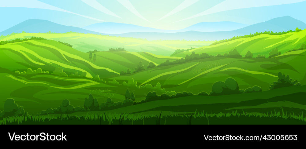 Hill background landscape Royalty Free Vector Image