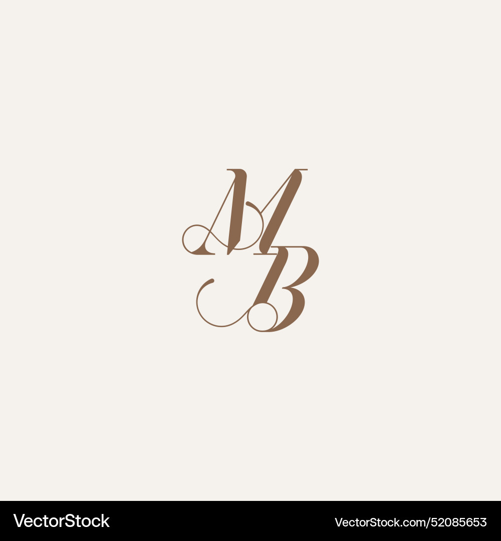Initial monogram logo wedding concept design Vector Image