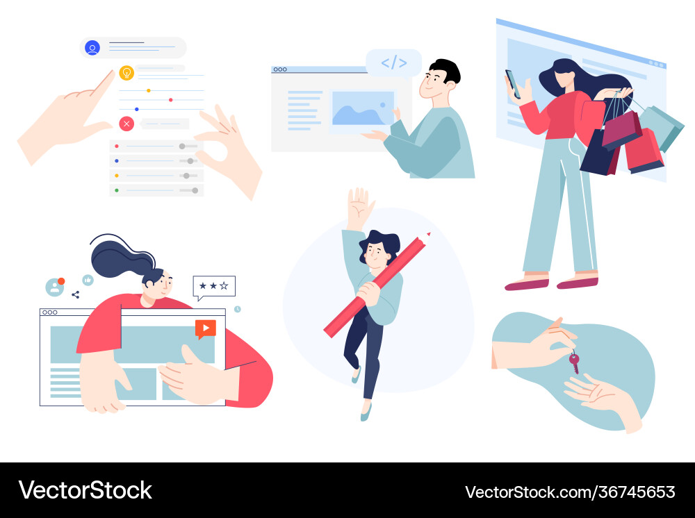 People concepts Royalty Free Vector Image - VectorStock