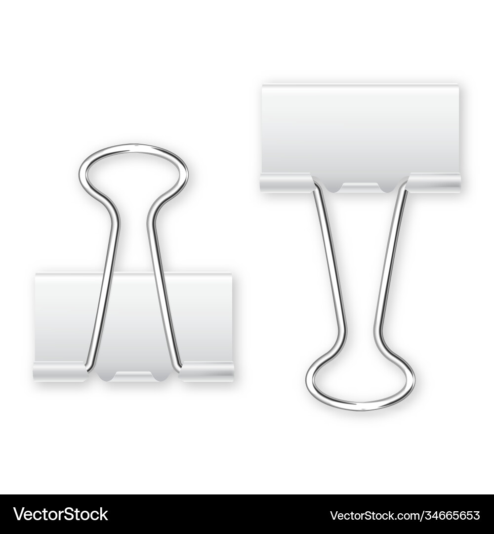 Realistic white paper binder isolated Royalty Free Vector