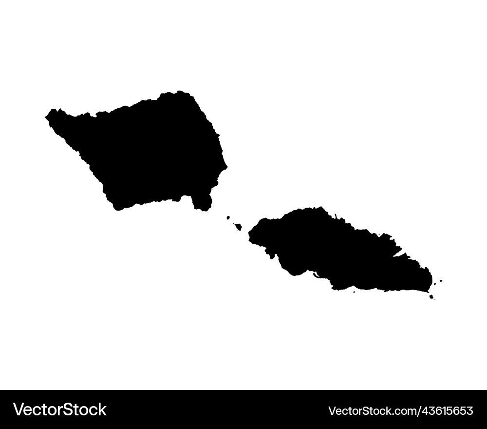 Samoa map Royalty Free Vector Image - VectorStock