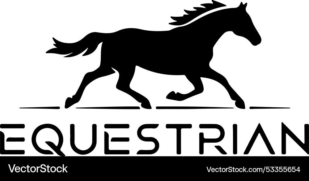 Logo design a mythic horse Royalty Free Vector Image